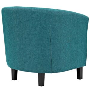 Modway Prospect Upholstered Fabric Contemporary Modern Accent Arm Chair in Teal