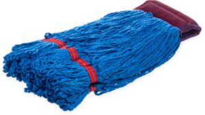 carlisle foodservice products cfs 36942014 loop end microfiber mop, 12" h, 5" w, 20" l, microfiber, medium, blue (pack of 12)