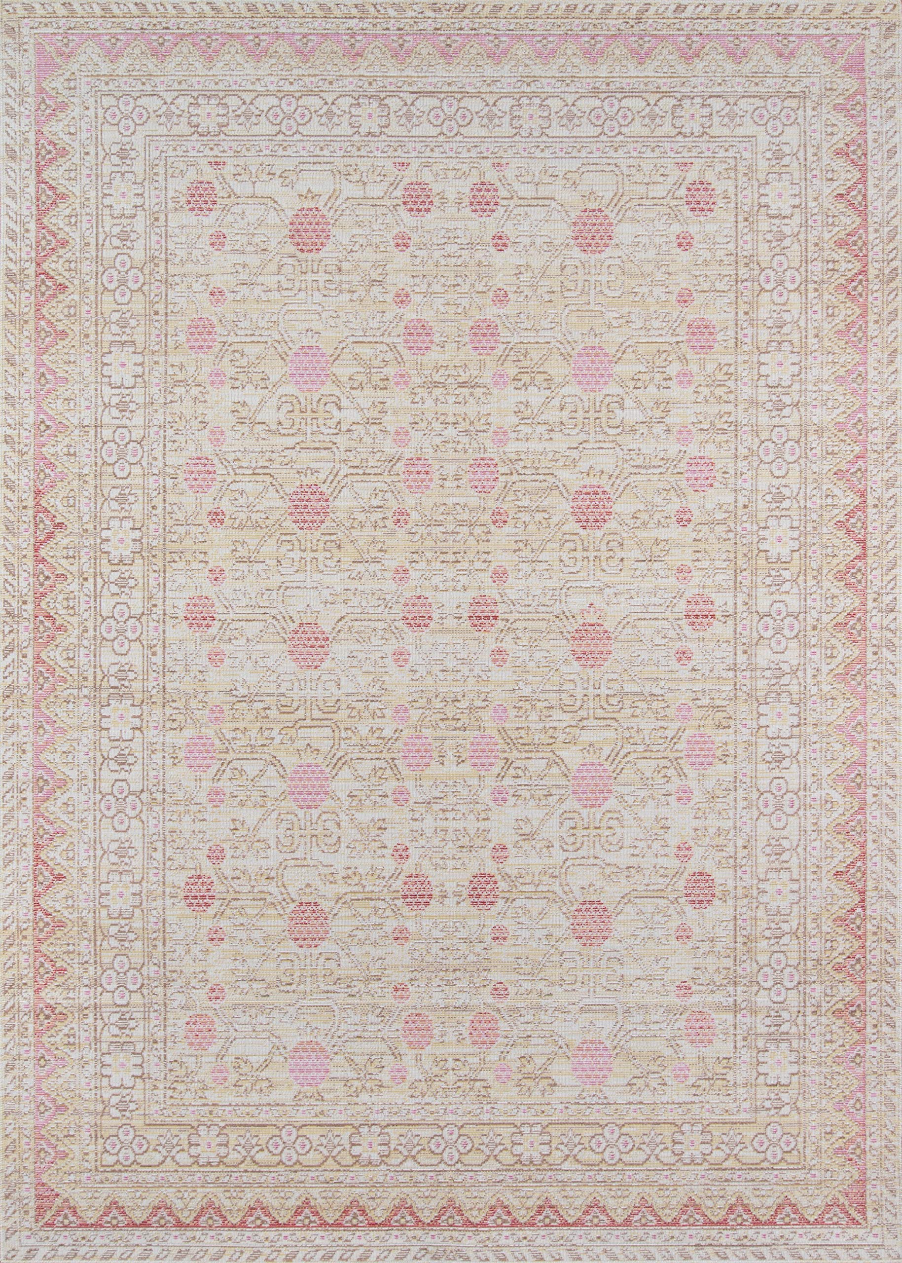 Momeni Rugs Isabella Traditional Oriental Flat Weave Area Rug, 7'10" x 10'6", Pink