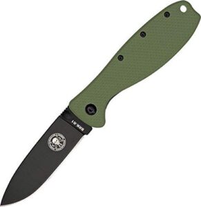 esee brk designed zancudo framelock grn/blk d2 brkr2odb