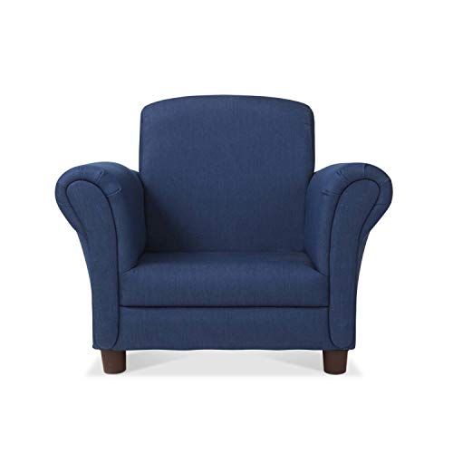 Melissa & Doug Denim Fabric Child’s Armchair (Kid’s Furniture, 23”L x 17.5”W x 18.3”H) - Children's Furniture, Child's Reading Chair, Chairs For Toddlers, Oversized Kid's Armchair