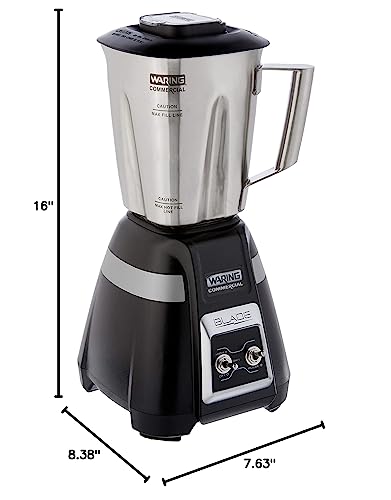 Waring Commercial BB300S 1-Hp bar Blender, Black 48 oz