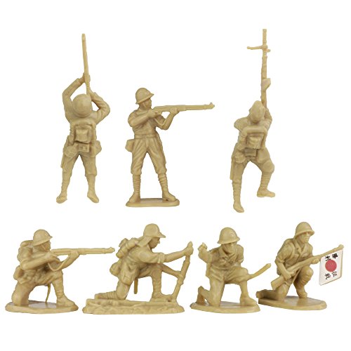 BMC WW2 Iwo Jima Plastic Army Men - 32 American and Japanese Soldier Figures