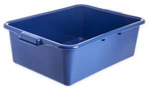 carlisle n4401114 comfort curve bus box/tote box, 7" high, blue - 1 each