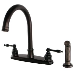 kingston brass fb7795klsp knight 8-inch centerset kitchen faucet, oil rubbed bronze