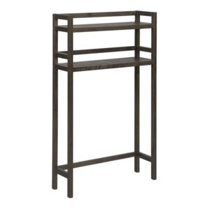 new ridge home goods dunnsville 2-shelf over the toilet space saver with side storage, espresso