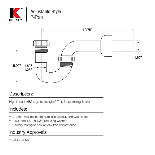 Plumb Pak K400PC 1/2 or 1 1/4, Chrome P Trap