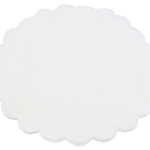 Organza Scalloped Edge Tulle Round Circles Wedding Favor 24cm Dia. Pack of 100Pcs (White)