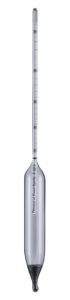 precision proof hydrometer 185/206% x 0.2% irs series r with nist traceable certificate made in usa