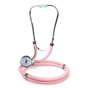 surgical online pink stethoscope double tube adult and pediatric stethoscope - ideal gift for emt, nurse, doctor, medical student, paramedic and first responders - breast cancer awareness edition