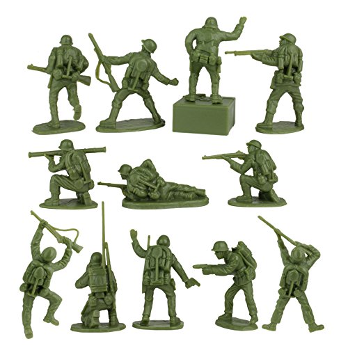 BMC WW2 Iwo Jima Plastic Army Men - 32 American and Japanese Soldier Figures