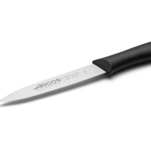 ARCOS Paring Knife 4 Inch Stainless Steel. Professional Kitchen Knife for Cut, Peel and Clean Food. Ergonomic Polyoxymethylene Handle and 100 mm Blade. Series Nova. Color Black