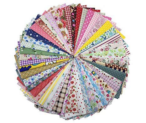 levylisa 100 Pieces 6'' x 6''100% Printed Cotton Quilting Fabric Patchwork Precut Fabric Quilt Squares DIY Sewing Quarter Bundle Fabric for DIY Craft Embellishment Sewing Scrapbooking Quilting