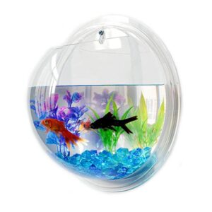 11.6 inch 4.68l acrylic fish bowl wall hanging aquarium tank aquatic pet supplies pet products wall mount fish tank (transparent)