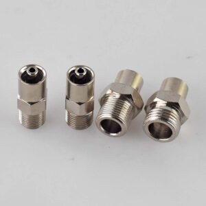 Fhis Dispensing Locking Head Luer Lock Adapter Screw End G1/8,G1/4, M10*1, M12*1 Optional for Automatic Dispensing Valve (1/4”)