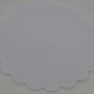 Organza Scalloped Edge Tulle Round Circles Wedding Favor 24cm Dia. Pack of 100Pcs (White)