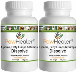 dissolve herbal formula - 2 pack - fatty lumps & bumps remedy for dogs & pets - 100 grams powder/ea