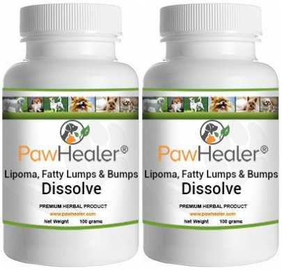 Dissolve Herbal Formula - 2 Pack - Fatty Lumps & Bumps Remedy for Dogs & Pets - 100 Grams Powder/ea