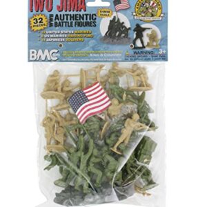 BMC WW2 Iwo Jima Plastic Army Men - 32 American and Japanese Soldier Figures