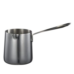 aooyaoo (12oz/370ml) warmer milk pot suitable for a gas cooker and an induction cooker 18/10 stainless steel mimi size