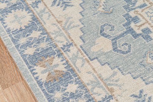 Momeni Anatolia Wool and Nylon Area Rug, 3'3" X 5', Blue