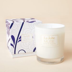 LA JOLIE MUSE Lavender Eucalyptus & Jasmine Scented Candle, Candles Gifts Sets for Women, Aromatherapy Candles, Relaxing Candles for Women Stress Relief, Soy Candle Set, 8.1 oz Each