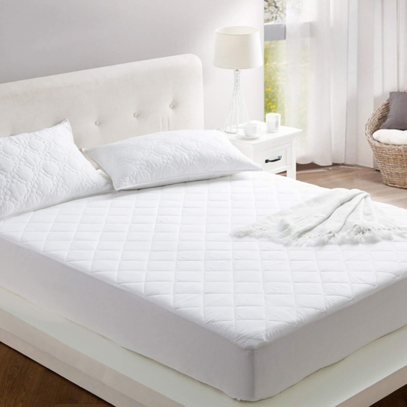 100% Cotton Fill - All Around Cotton Full XL Mattress Pad