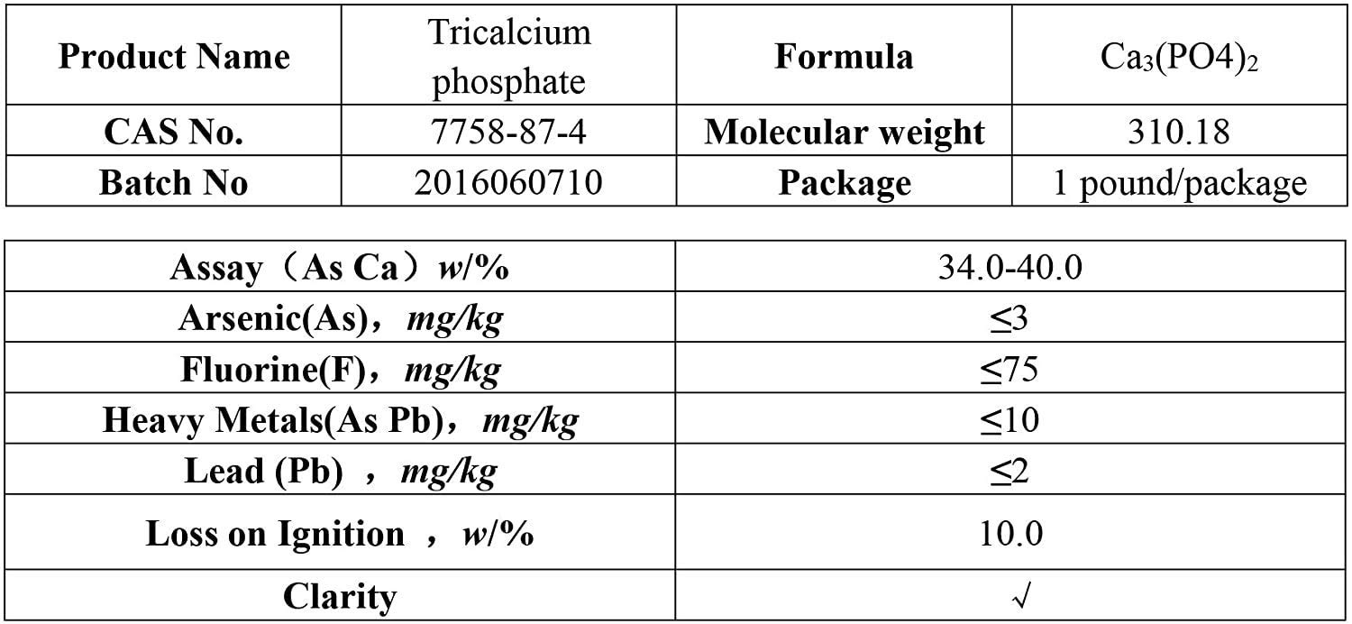 Eastchem® Tricalcium Phosphate,White amorphous Powder,CAS NO.:7758-87-4(500g)