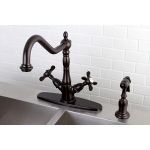 Kingston Brass KS1231BEXBS Essex Kitchen Faucet, 8-1/2 Inch in Spout Reach, Polished Chrome