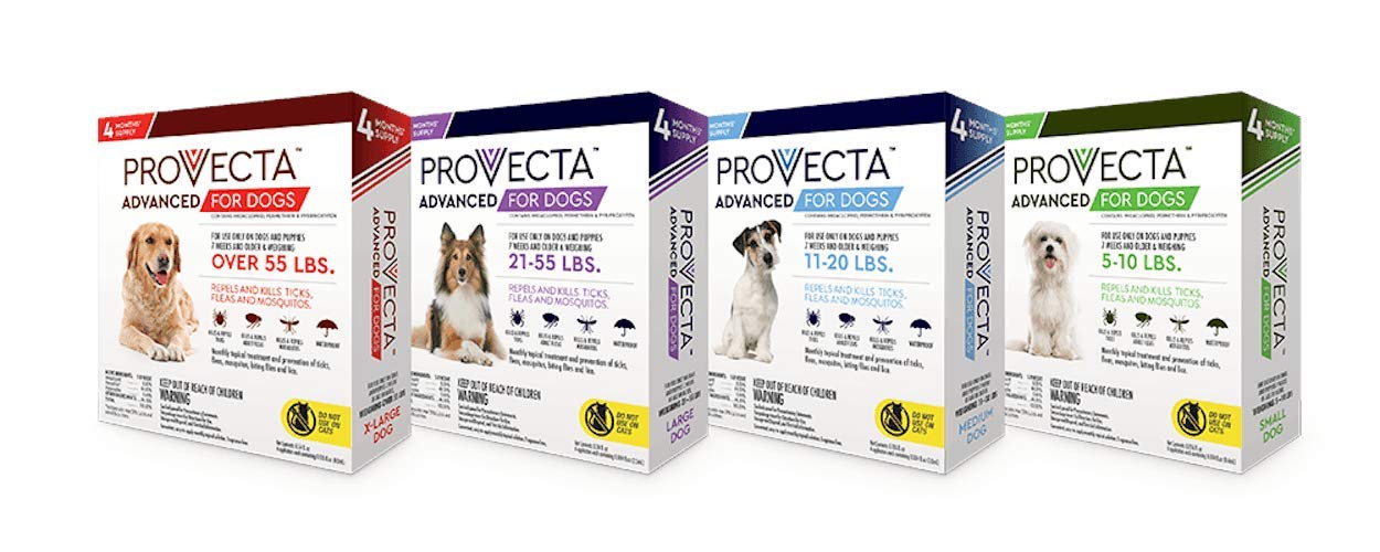 Provecta 4 Doses Advanced for Dogs, X-Large/Over 55 lb, Red (063339)