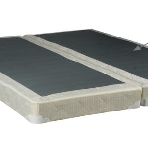 Continental Sleep Fully Assembled Low Profile Wood Traditional Box Spring/Foundation for Mattress Set, Twin, Grey