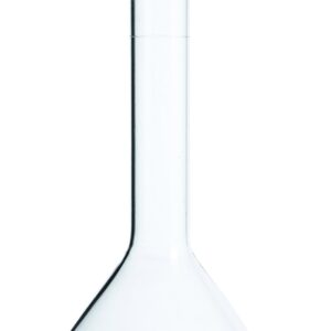 EISCO Volumetric Flask, 1000ml - Class A, ASTM - Tolerance ±0.300 ml - Glass Stopper - Single, White Graduation