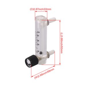 BQLZR 100-1000ml/min Air Oxygen Gas Flow Meter Flowmeter with Control Valve for Measuring Controlling Gas Flow