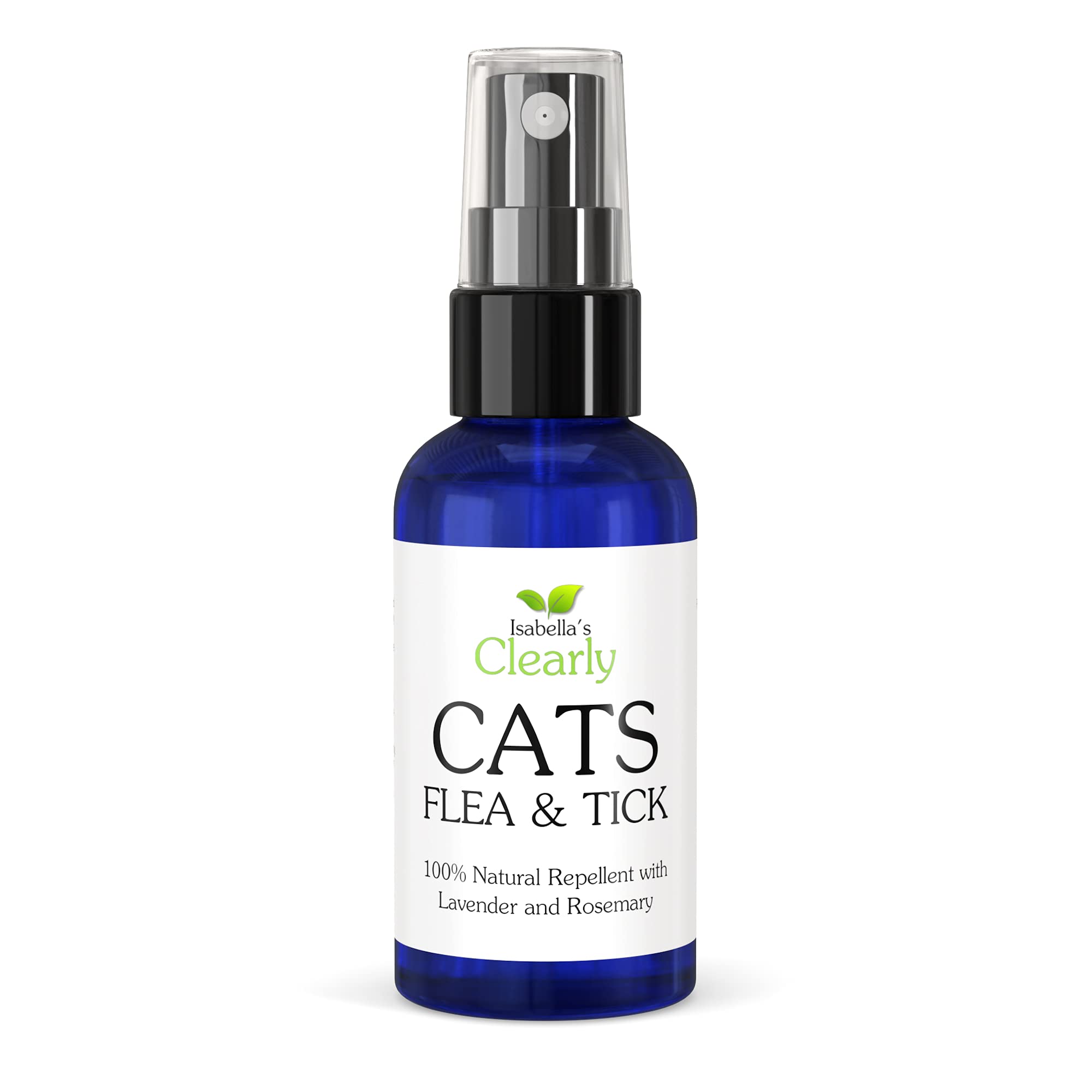 Isabella's Clearly Cats | Ticks and Fleas Product with Rosemary and Lavender | Topical Spray for Cats. Smells Great. Made in USA.