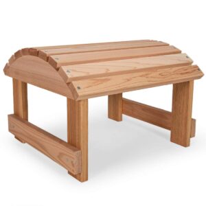 all things cedar ao18 cedar patio ottoman outdoor foot rest chair | handcrafted western red cedar | sanded finish | snug-fitting parts |17x18x12