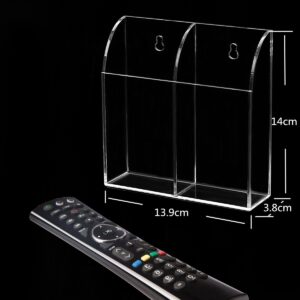 MyJell Acrylic TV Remote Control Holder Wall Mount Storage Box Media Organizer Rack