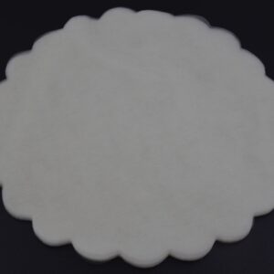 Organza Scalloped Edge Tulle Round Circles Wedding Favor 24cm Dia. Pack of 100Pcs (White)