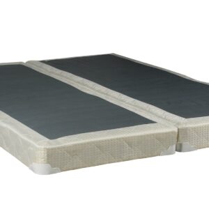 Continental Sleep Fully Assembled Low Profile Wood Traditional Box Spring/Foundation for Mattress Set, Twin, Grey