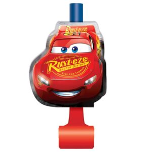 disney cars 3 movie blowouts (pack of 8) - vibrant, colorful & sturdy - perfect for themed birthday parties & celebrations