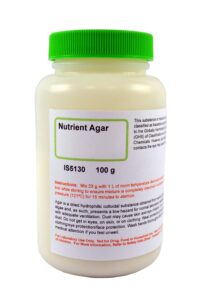 aldon innovating science nutrient agar, 100g - general purpose growth medium for petri dishes or test tube slants - makes 4 liters - perfect for laboratory, classroom & at home science experiments