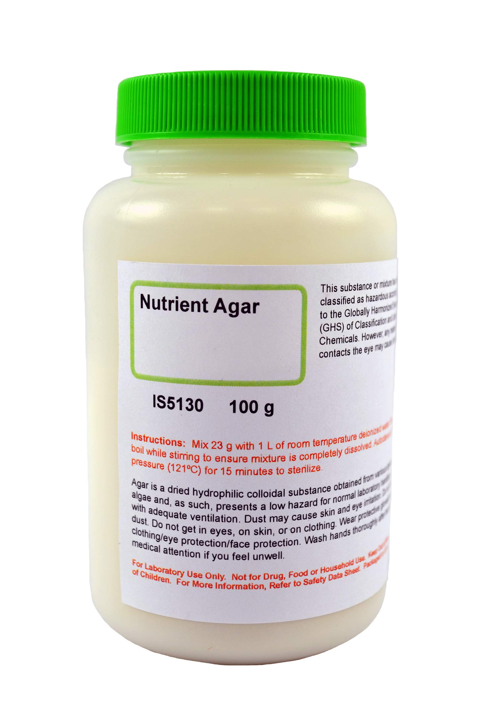 ALDON Innovating Science Nutrient Agar, 100g - General Purpose Growth Medium for Petri Dishes or Test Tube Slants - Makes 4 Liters - Perfect for Laboratory, Classroom & at Home Science Experiments