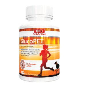 glucopet dog & cat multi-vitamin for hip & joint mobility support | 60 chewable tablets