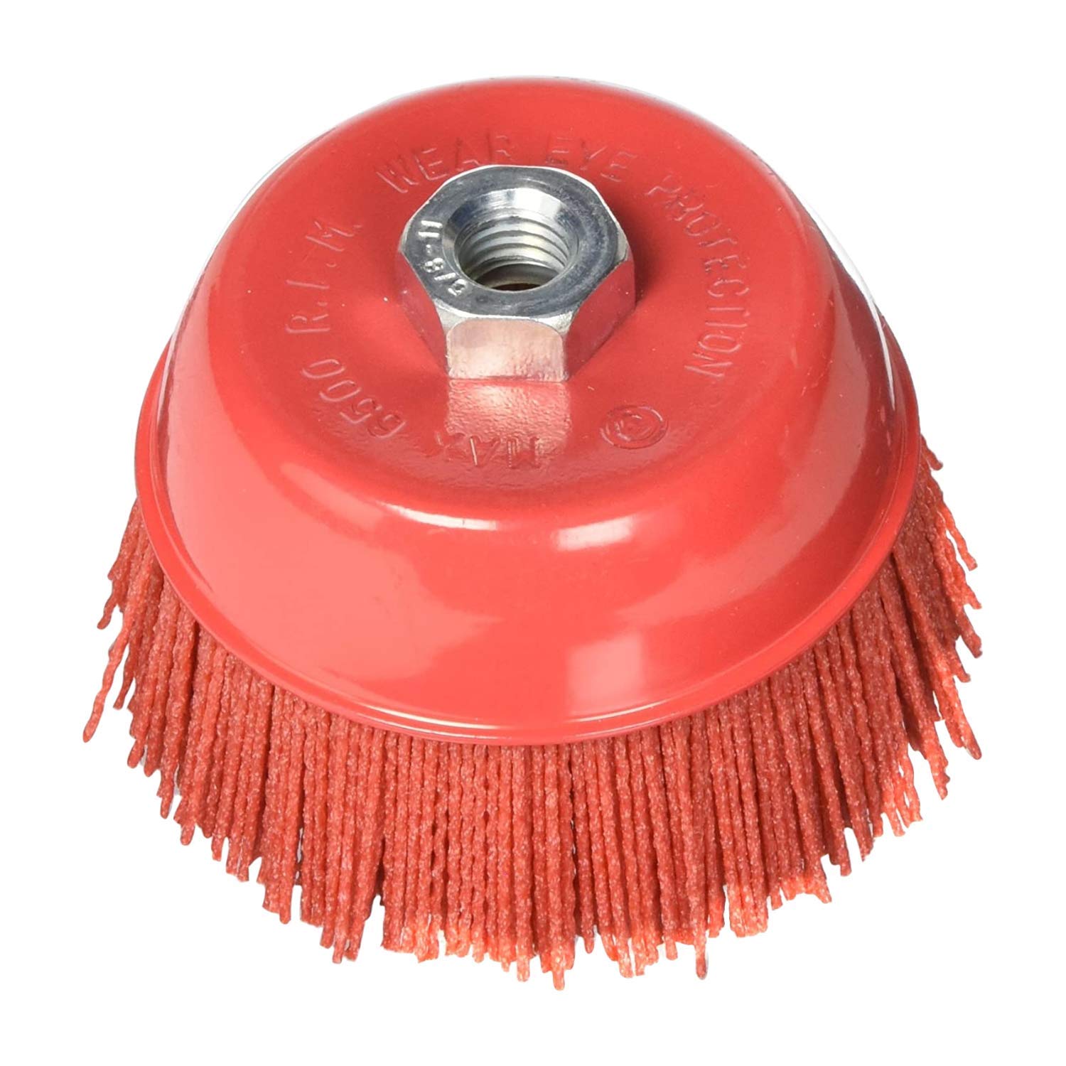 Al's Liner Abrasive 180 Grit Nylon Bristle Cup Brush - 4 Inch - Safe for Use on Metal, Wood, Aluminum and Plastic Surfaces (TOOR4)