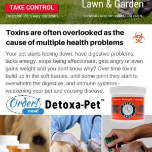 DETOXA-PET Powder, Powerful Nutritional Supplement for Pets, Works Wonders! Dog & Cat Detox, Liver Detox for Dogs, Cats,10 Bill CFU Probiotics, Enzymes, Herbs, Vitamins, Minerals, Immediate Benefits!