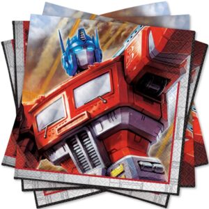 unique transformers luncheon paper napkins - 6.5" x 6.5", 16 pcs