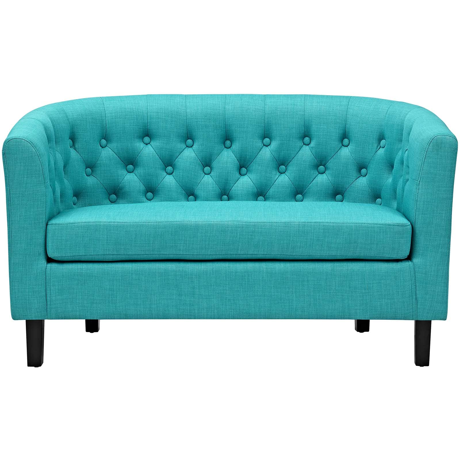 Modway Prospect Upholstered Contemporary Modern Loveseat In Pure Water