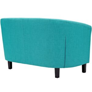 Modway Prospect Upholstered Contemporary Modern Loveseat In Pure Water