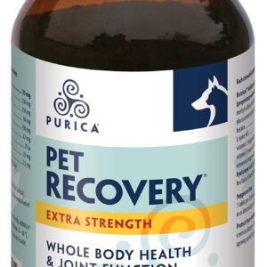 Purica Recovery Extra Strength Dog Supplement - Supports Hip and Joint Health for All Breeds - Contains Nutricol, Hyaluronic Acid, EGCG, Resveratrol - Aims to Enhance Canine Endurance and Flexibility