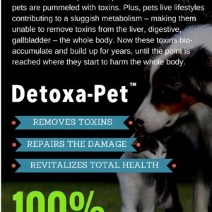 DETOXA-PET Powder, Powerful Nutritional Supplement for Pets, Works Wonders! Dog & Cat Detox, Liver Detox for Dogs, Cats,10 Bill CFU Probiotics, Enzymes, Herbs, Vitamins, Minerals, Immediate Benefits!