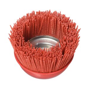 Al's Liner Abrasive 180 Grit Nylon Bristle Cup Brush - 4 Inch - Safe for Use on Metal, Wood, Aluminum and Plastic Surfaces (TOOR4)